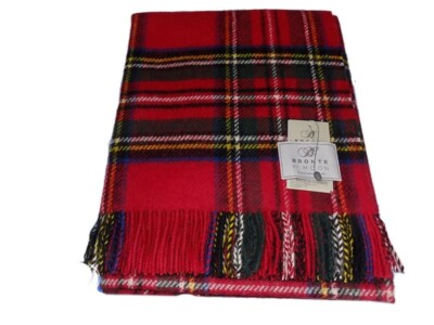 Tartan - Pure New Wool - Royal Stewart - Throw Blanket 140cm x 185cm ...