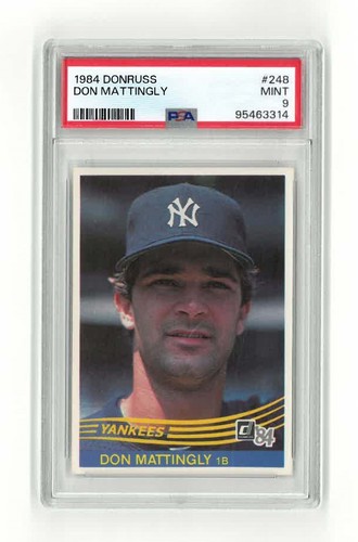 1984 Donruss #248 Don Mattingly Rookie Card - Graded PSA 9 MINT - Well ...