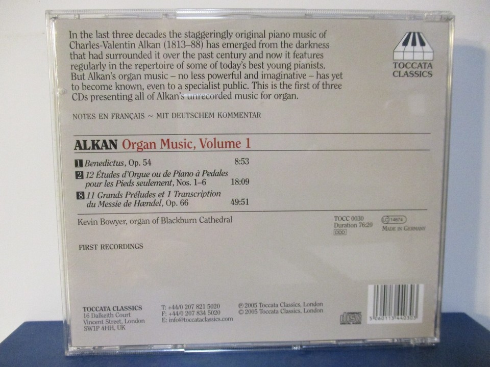 Charles-Valentin Alkan : Organ Works Vol. 1 - CD - MINT condition - E24 ...