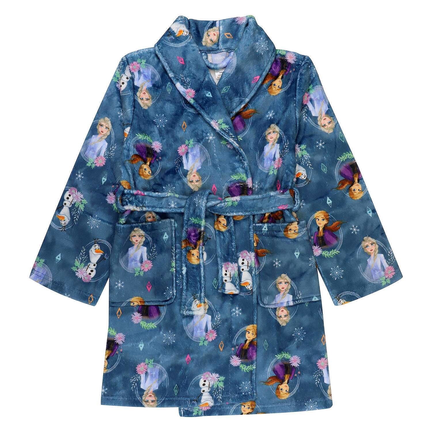 $40 DISNEY Girl's Frozen Robe Bathrobe Elsa Anna Pajama Cover Up 4 6 8 ...