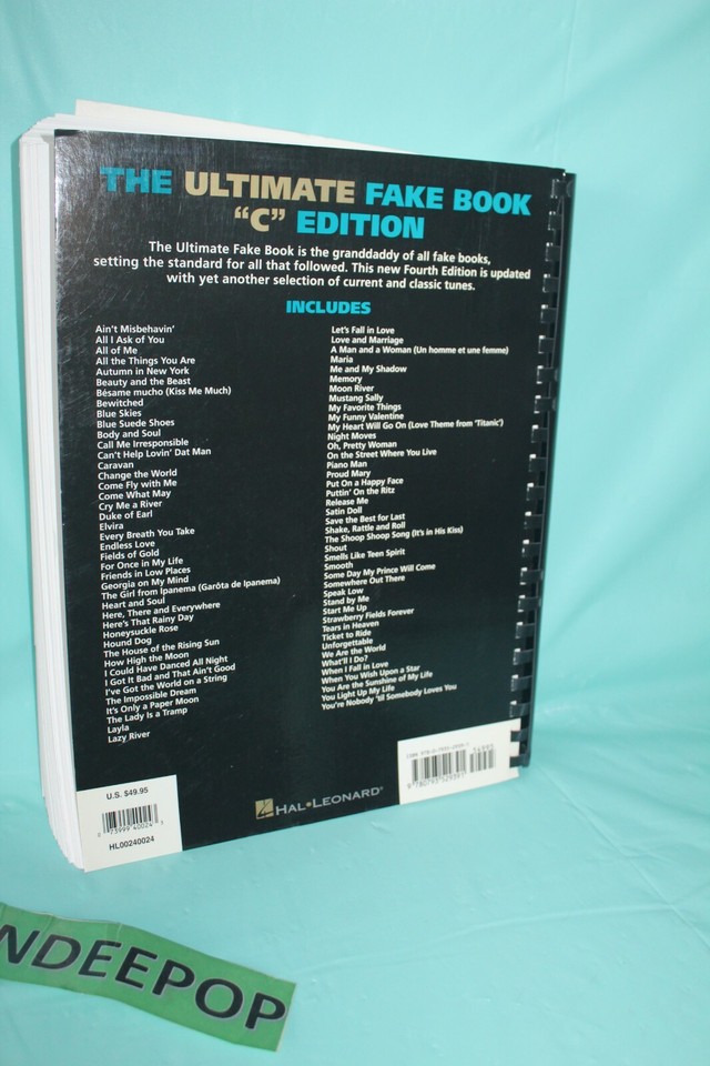 Fake Bks.: This Is the Ultimate Fake Book with over 1200 Songs by Hal ...