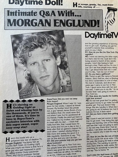 Morgan Englund, Guding Light, Full Page Vintage Clipping, c | eBay