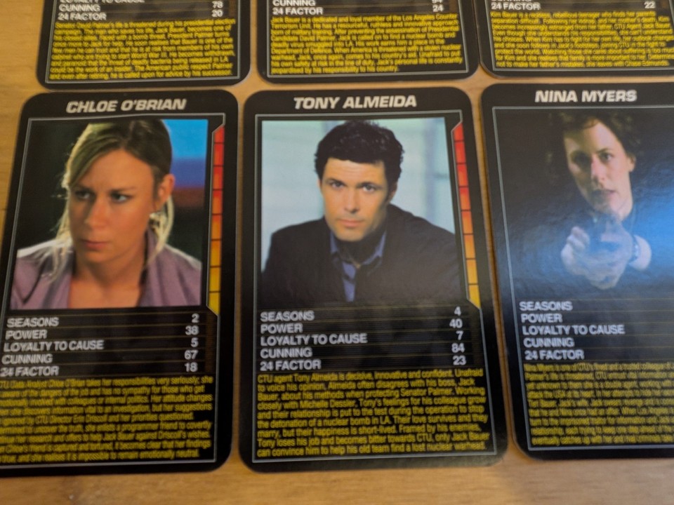 24 Top Trumps Limited Editions Kiefer Sutherland Elisha Cuthbert 2005 ...