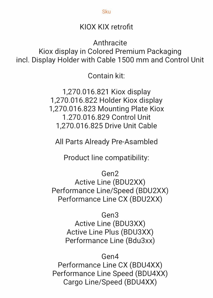 *BARGAIN* BOSCH KIOX COMPLETE CONVERSION KIT **FITS TREK & CUBE EBIKE ...