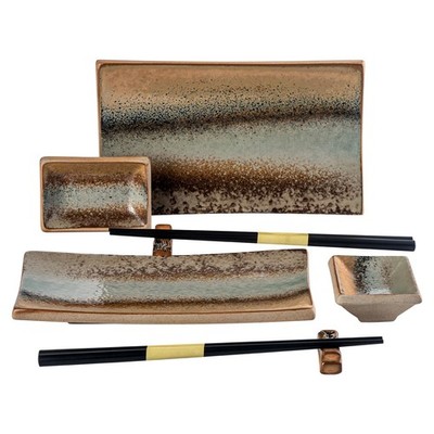 Japanese Style Sushi Plate Set 8 Piece, Ceramic Sushi Dishes Serving ...