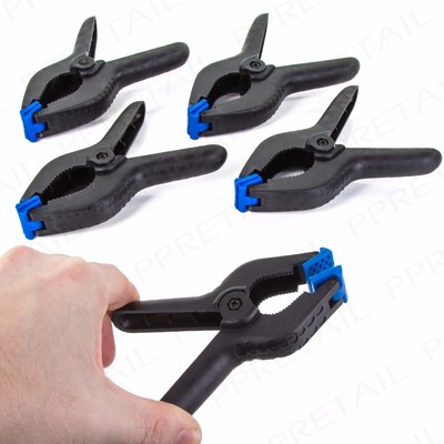 5 PACK OF SILVERLINE BRANDED 100mm/4" SPRING CLAMPS QUICK GRIP Craft ...