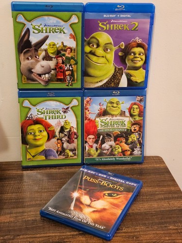 Shrek: 4-Movie Complete Collection + Puss in Boots (Blu-Ray) 5 Movies ...