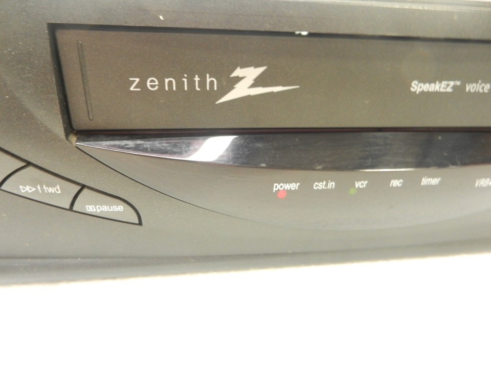 Zenith Video Recorder VCR Model VRB410 SpeakEZ VHS Player Tested WORKS ...