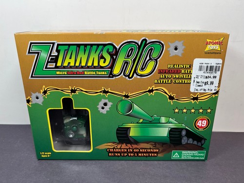 Z-Tanks R/C Micro Infra Red Battle Tanks Green Army Atomic Toys 1:72 ...
