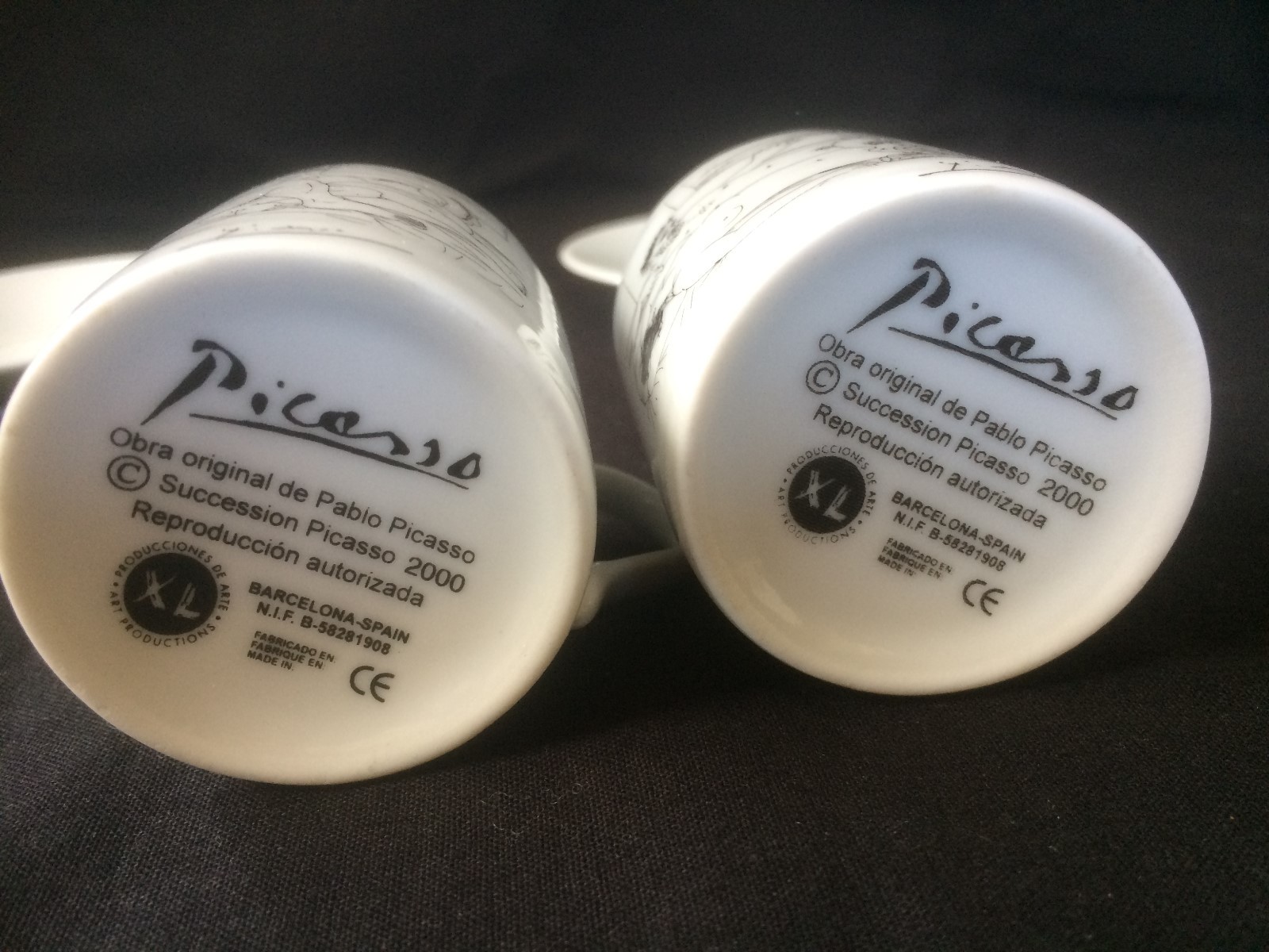 Picasso porcelain Pair Demitasse Cup Saucer Set Picasso | eBay