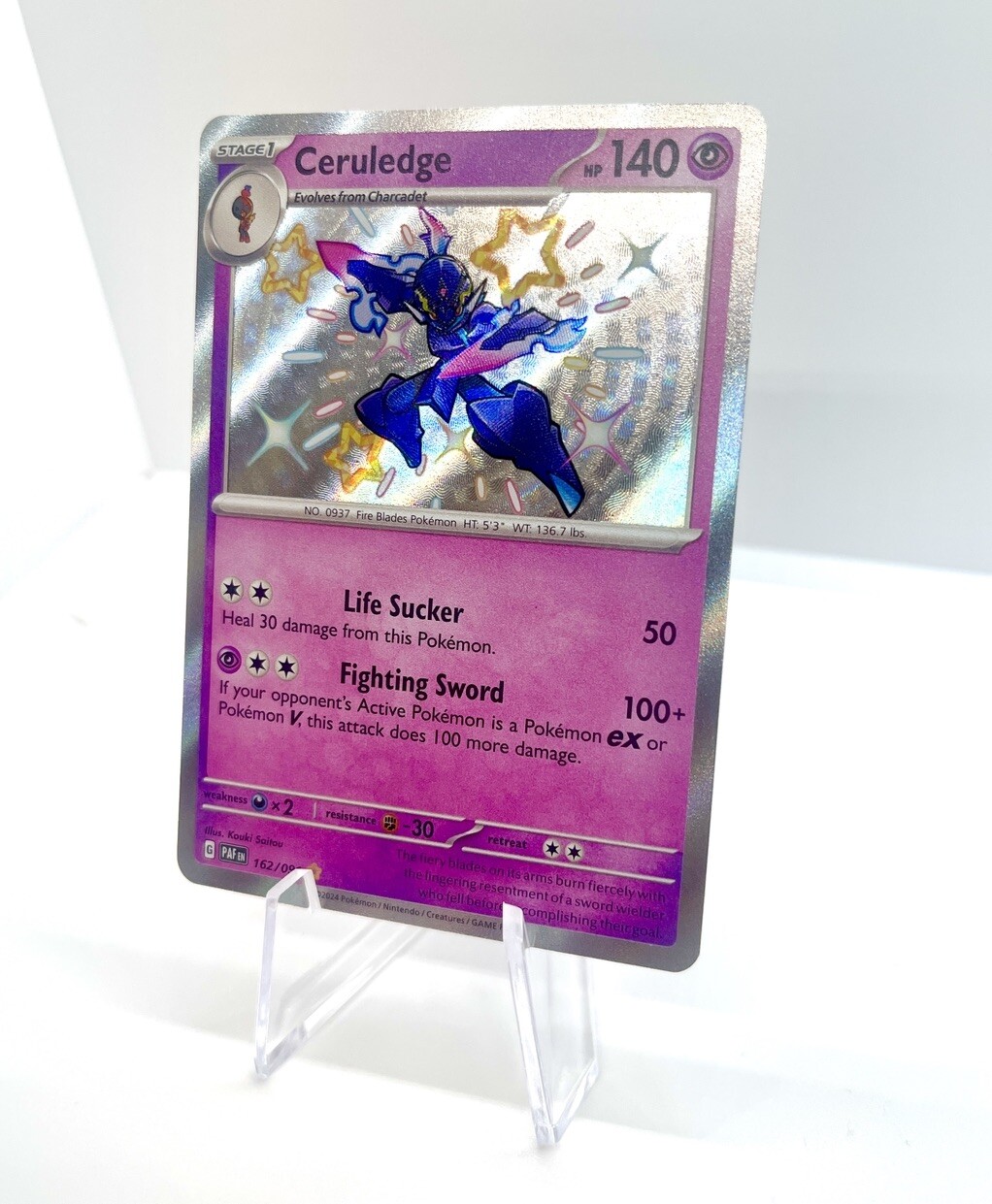 Pokémon TCG Ceruledge Scarlet & Violet: Paldean Fates 162/091 Holo ...
