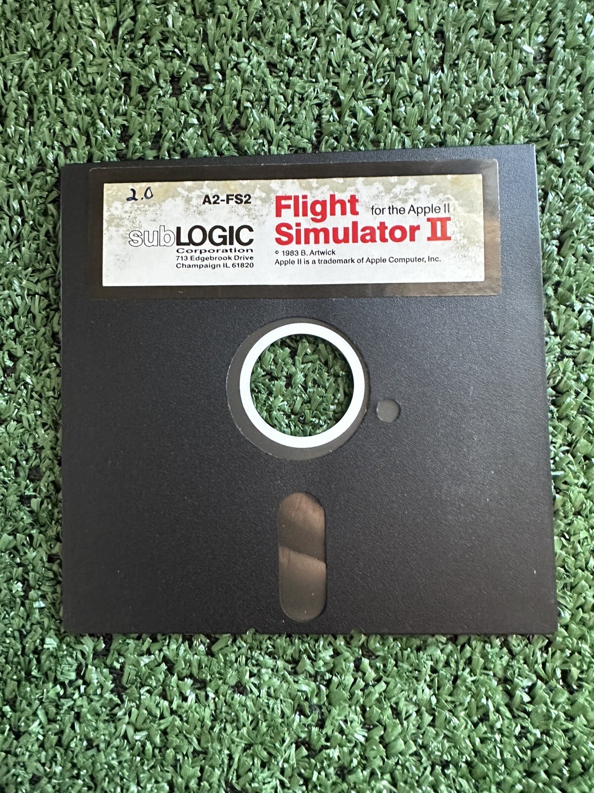 Flight Simulator II (1983, Apple II) 5.25" Floppy subLogic Only AS-IS ...