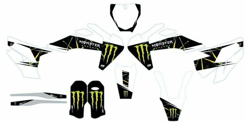 D'Cor Visuals Cmplt Kit Monster Energy Slash White Bg | 20-70-131 | eBay