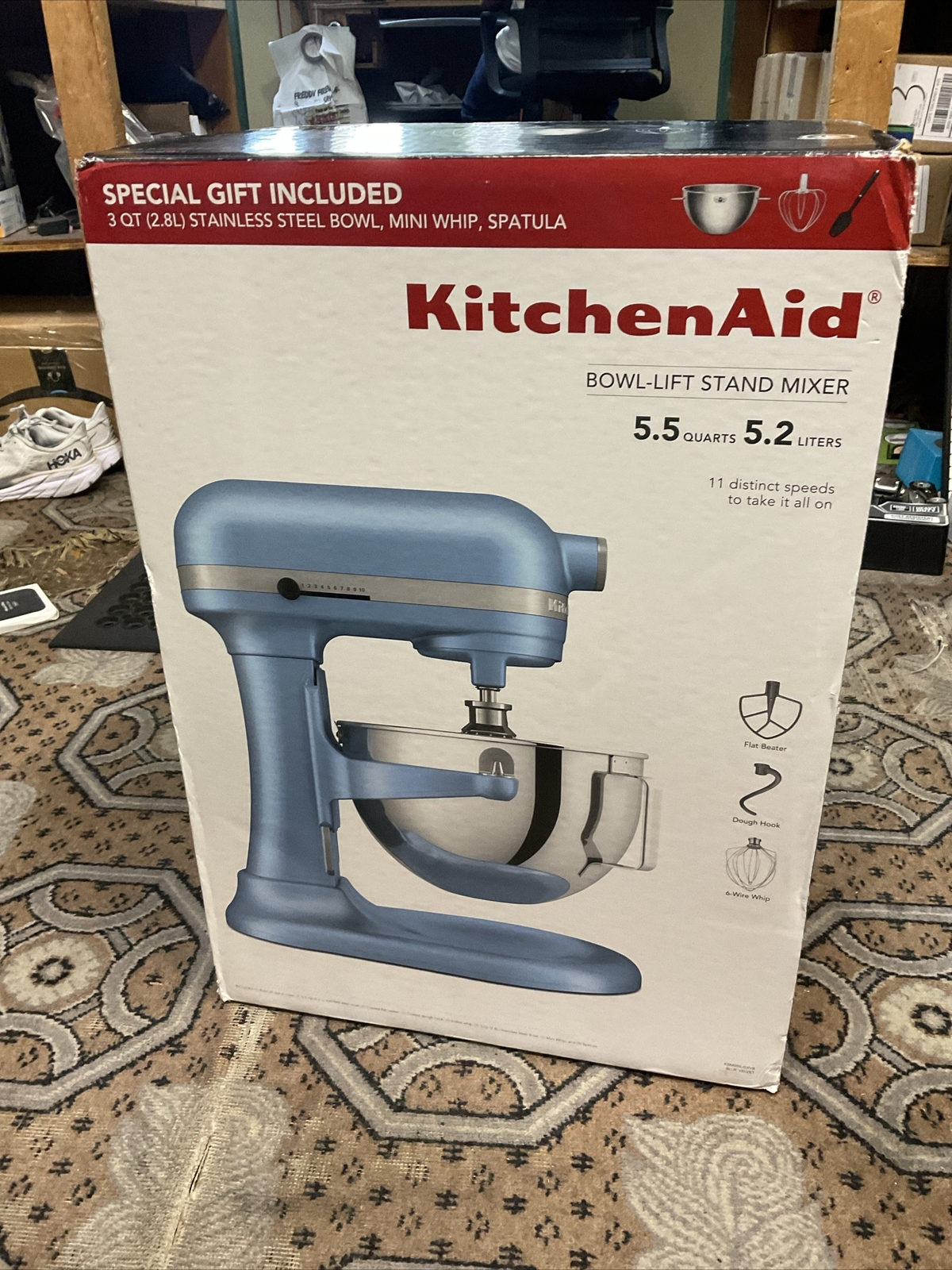 KitchenAid 5.5QT Bowl-Lift Stand Mixer KSM55SJSXVB Blue Velvet | eBay