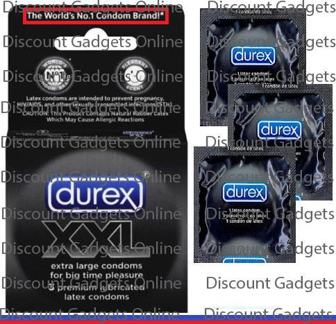 Durex XXL Lubricated Condoms 3Pk MAGNUM SIZE Larger Penis Men w ...