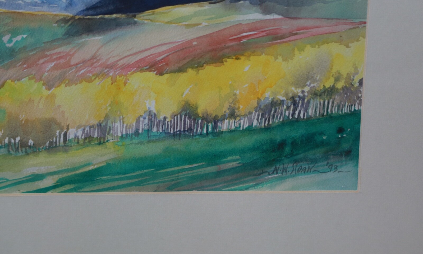 VTG Nancy Sloan signed 1993 fine art California landscape watercolor ...