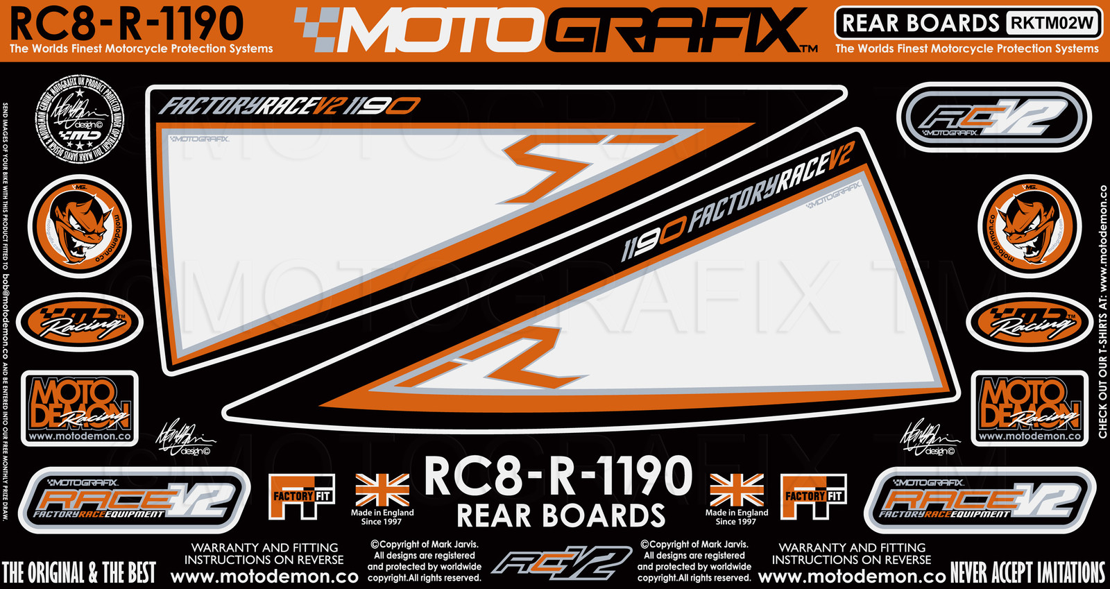 KTM RC8 R 2008 - 2015 Motorcycle Rear Fairing Protector Gel Paint ...