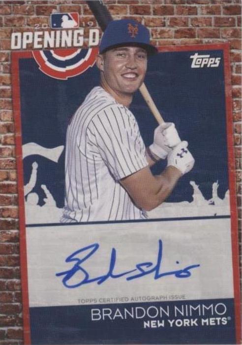 2019 Topps Opening Day - Opening Day Brandon Nimmo #ODA-BN Autographs ...