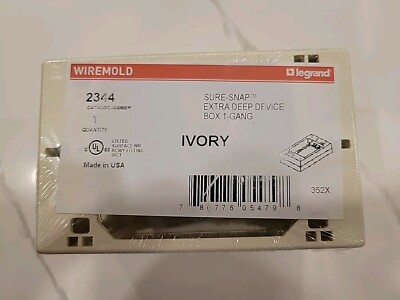 Wiremold 2344 Ivory Sure-Snap Extra Deep Device Box 1- Gang, NEW | eBay
