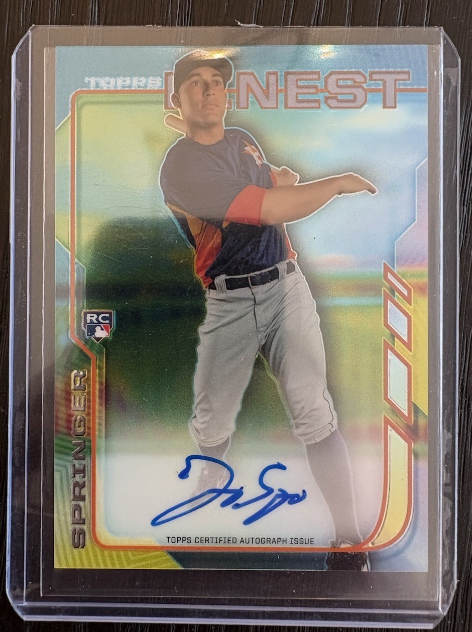 George Springer 2014 Topps Finest #RA-GS Rookie Autographs - Printing ...