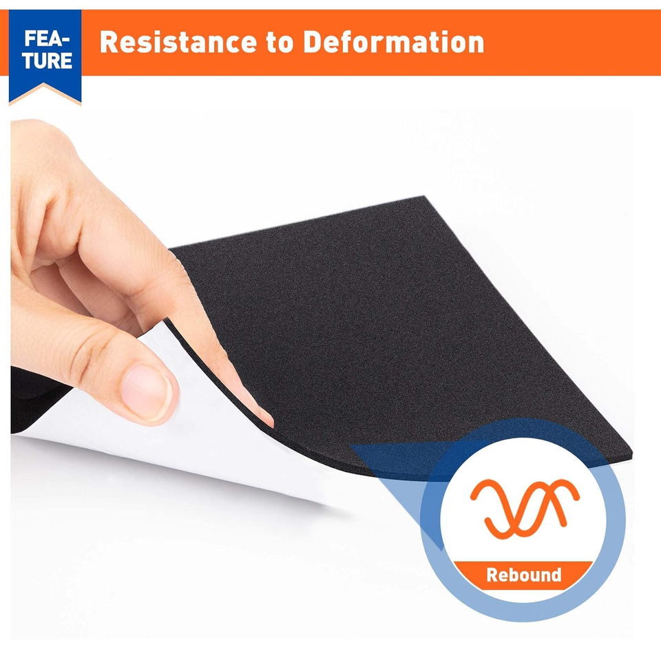 20Pcs Adhesive Foam Padding 1/16 in Thick X 6 in X 6 In,Closed Cell ...