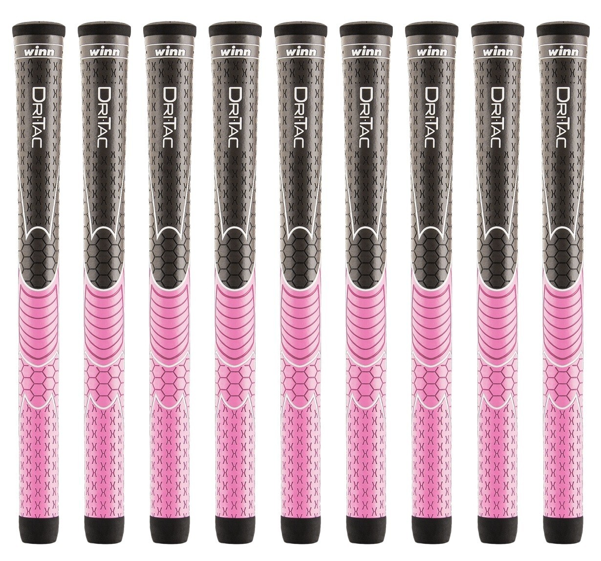 Set of 9 Winn Dri-Tac Golf Grips for Women - Pink/Dark Grey 3DT-GPK | eBay