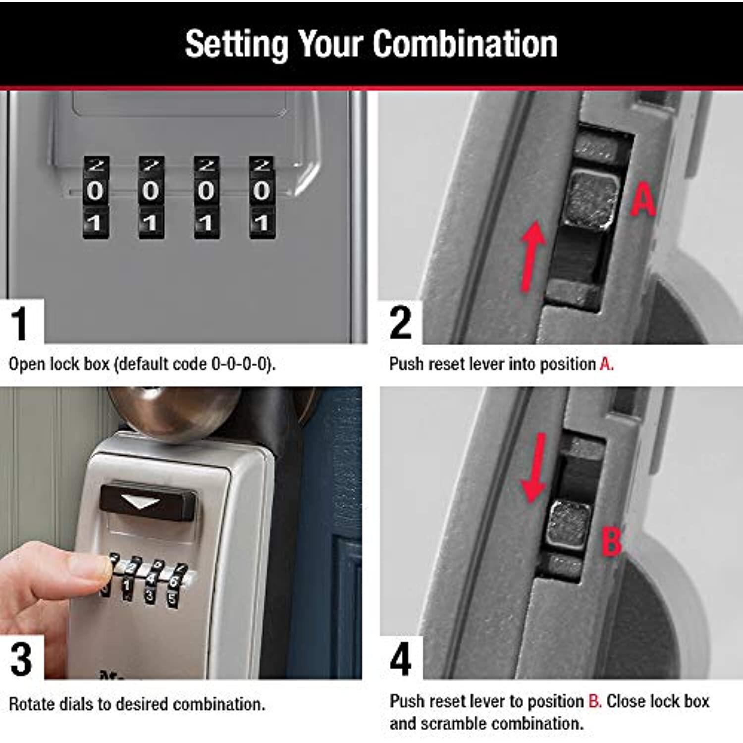 Master Lock 5420D Set Your Own Combination Portable Lock Box with ...