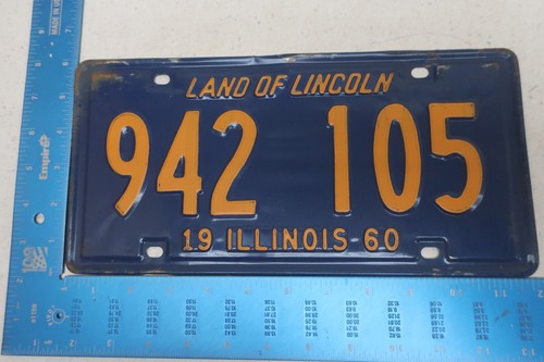 Illinois License Plate Tag IL 1960 60 942 105 | eBay