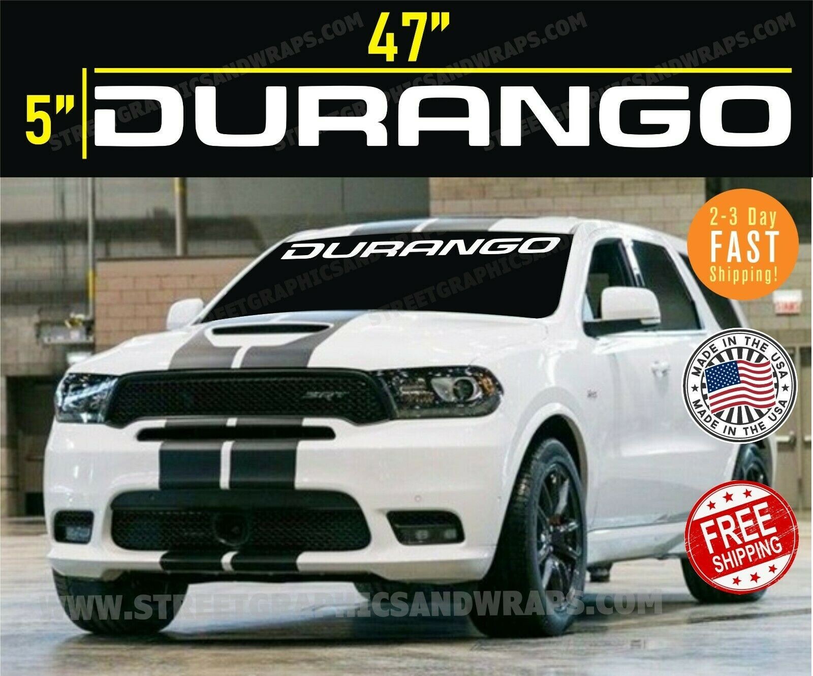 DURANGO WINDSHIELD Vinyl Decal Stickers graphics | eBay