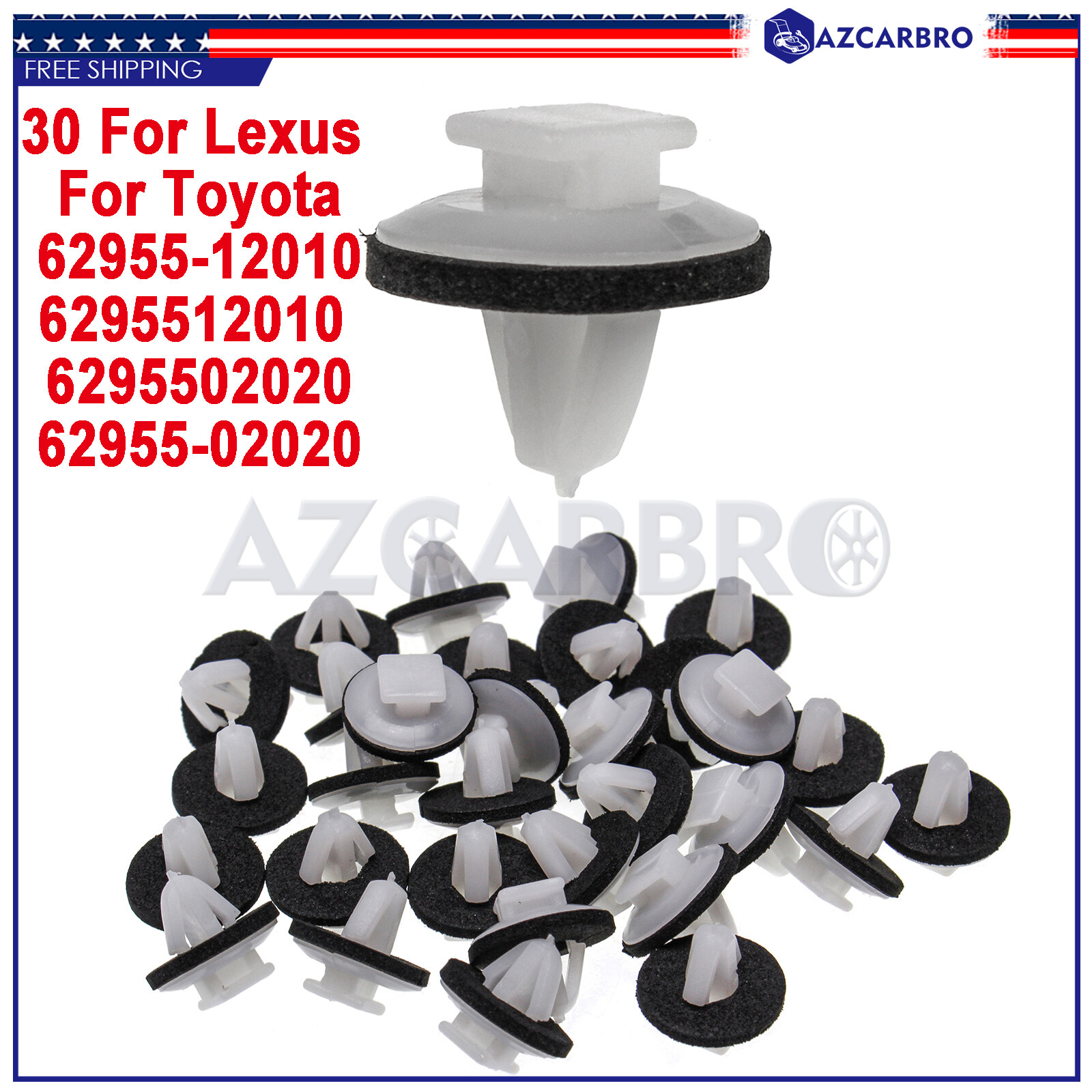 30pcs For Toyota Lexus ES350 62955-12010 62955-02020 Door Panel ...