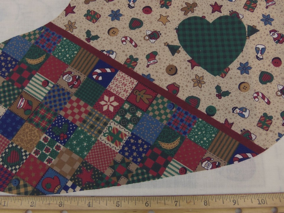 Homespun Holidays Stocking + Panel/Cranston Collection/1yd./100% Cotton ...