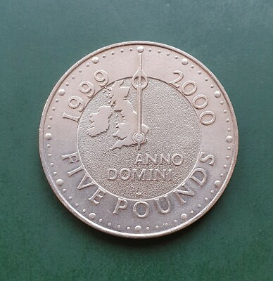 £5 Five Pound Crown Coin 1999-2000 Millennium Anno Domini ...