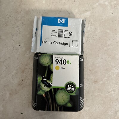 Lot of Two Genuine OEM HP 940XL Ink Cartridge Yellow Sealed Bag Box ...
