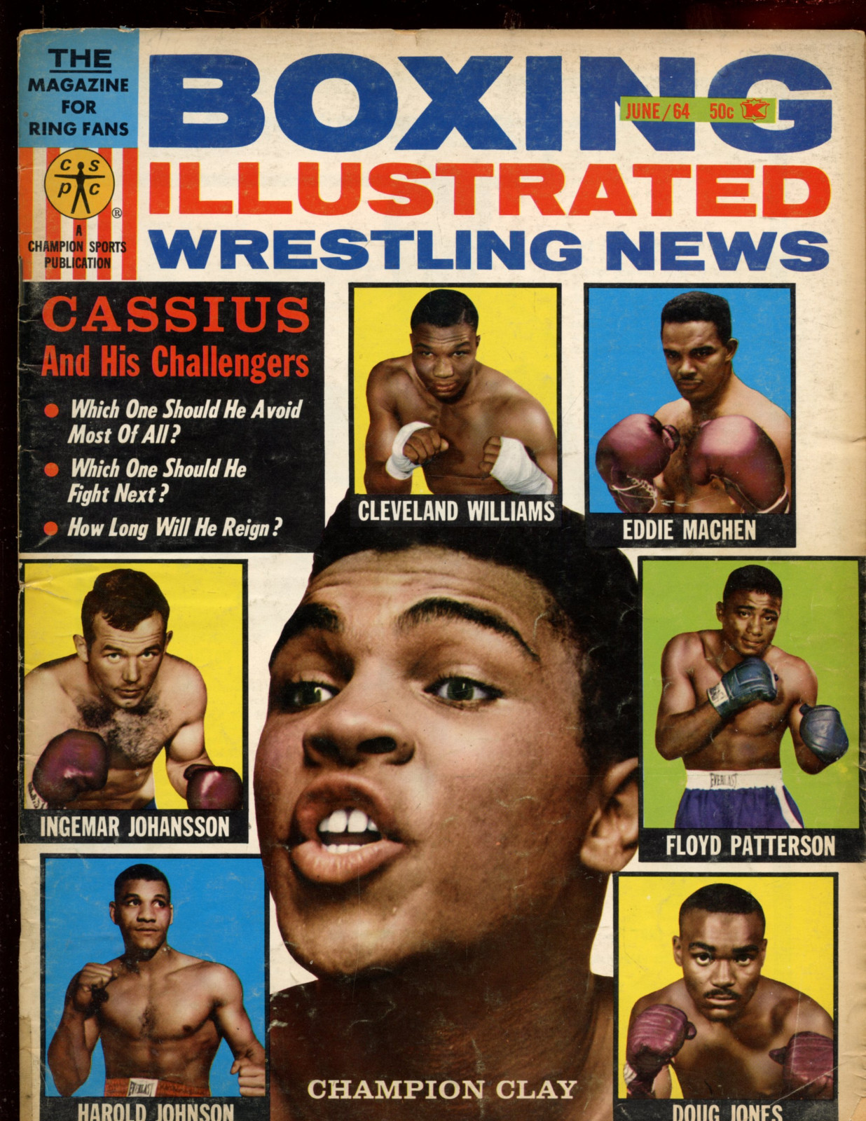June 1964 Boxing Illustrated Magazine Muhammad Ali Front Cover VGEX | eBay