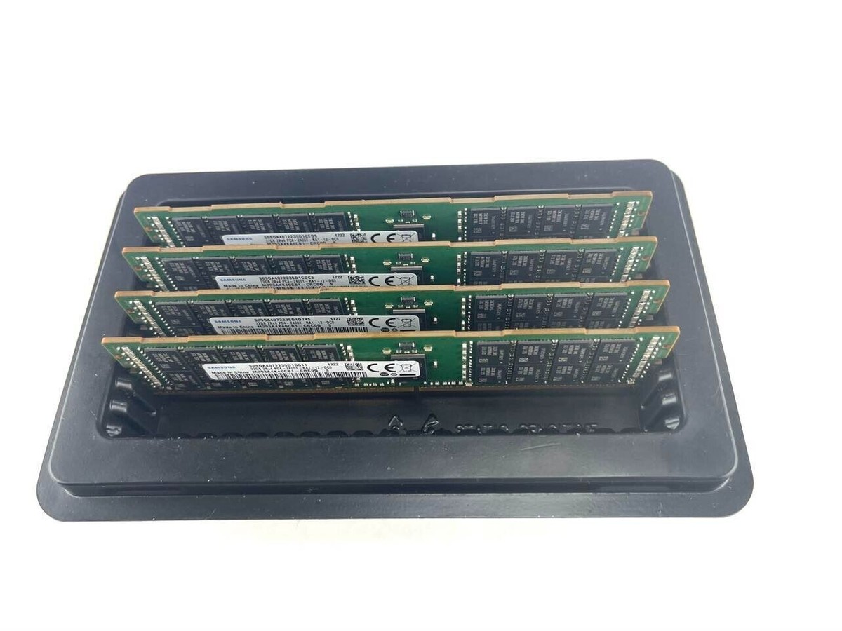 Lot of 4 Samsung 32GB DDR4 PC4-2400T 2Rx4 ECC REG Lot of 4 Samsung 32GB DDR4 PC4-2400T 2Rx4 ECC REG