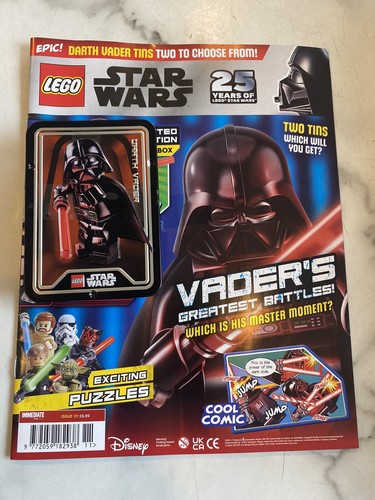 LEGO Star Wars Magazine July 2024 (#111) Darth Vader Minifig & Tin Box ...