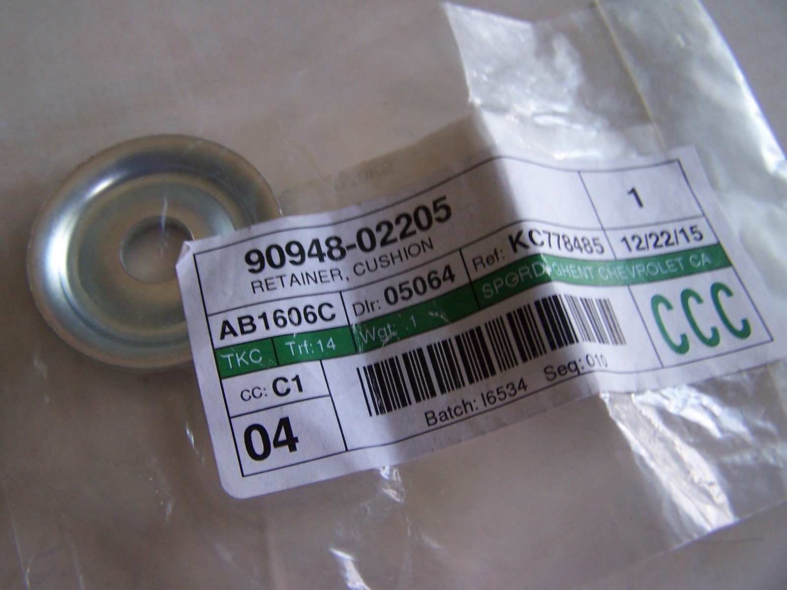 Genuine Spring Lower Retainer 90948-02205 | eBay