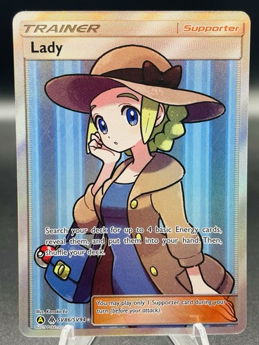Pokemon Lady SV86 Hidden Fates Shiny Vault Ultra Rare Full Art Holo NM ...