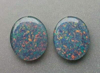 AUSTRALIAN PAIR OF OVAL OPALS TRIPLETS 9.75mm/11.62mm #100 | eBay Australia
