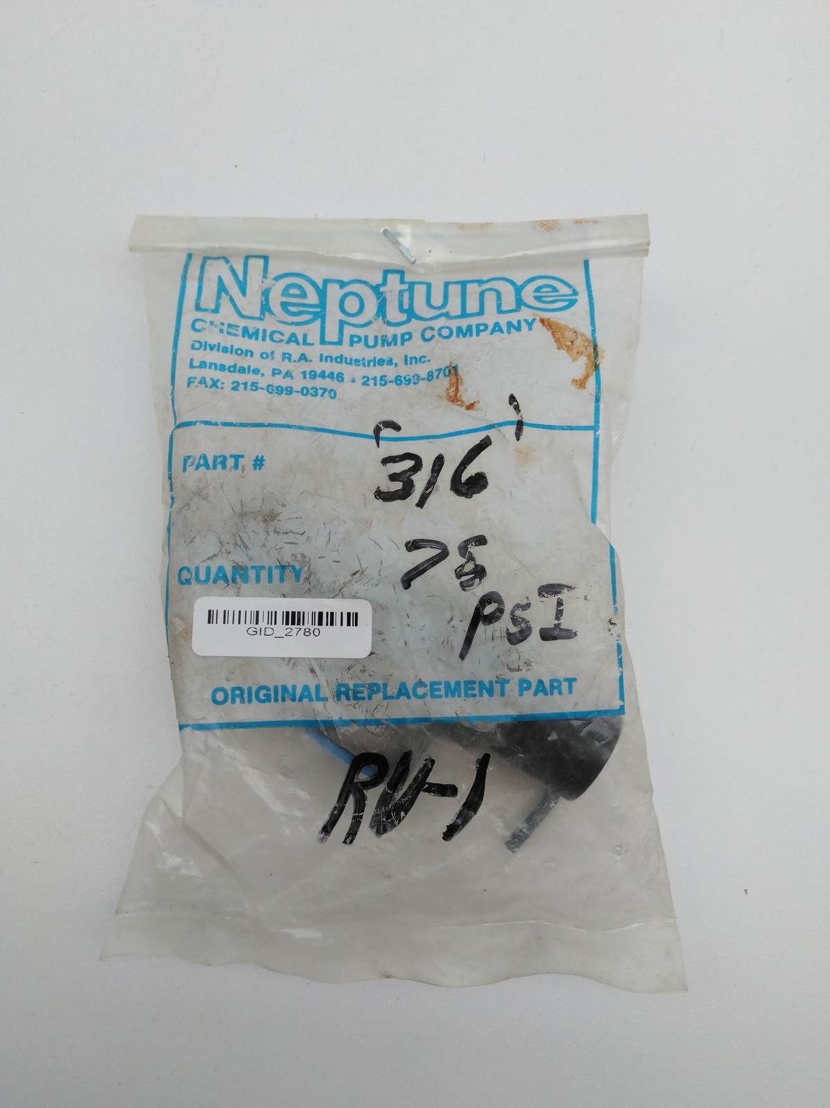 Neptune RV316-1 Pressure Relief Valve 1/2” NPT, 75PSI | eBay