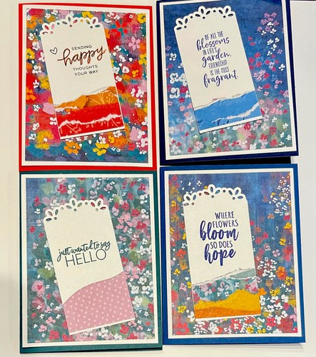 4 Different Styles Stampin Up! Masterfully Made Newest DSP DIY Card Kit ...