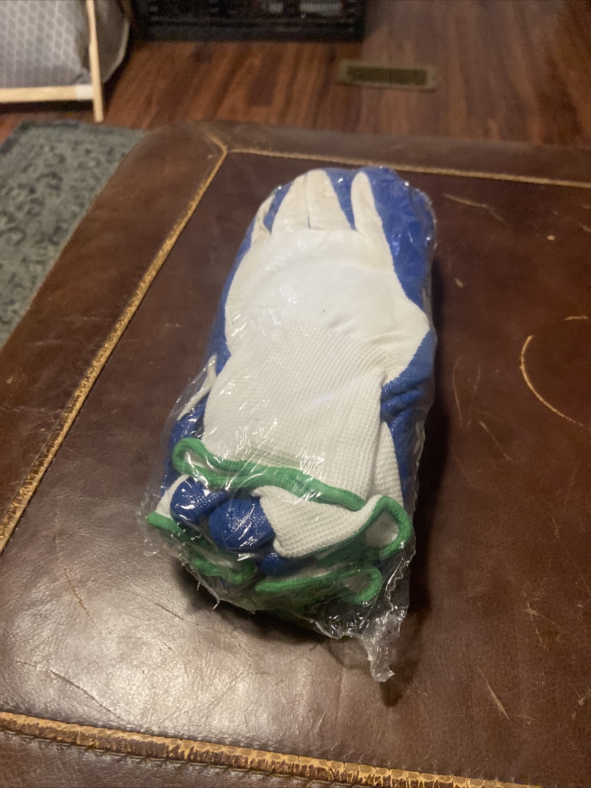 5 ct Pack of Blue Hawk Work Gloves with Latex Coating on Palm Side Size ...