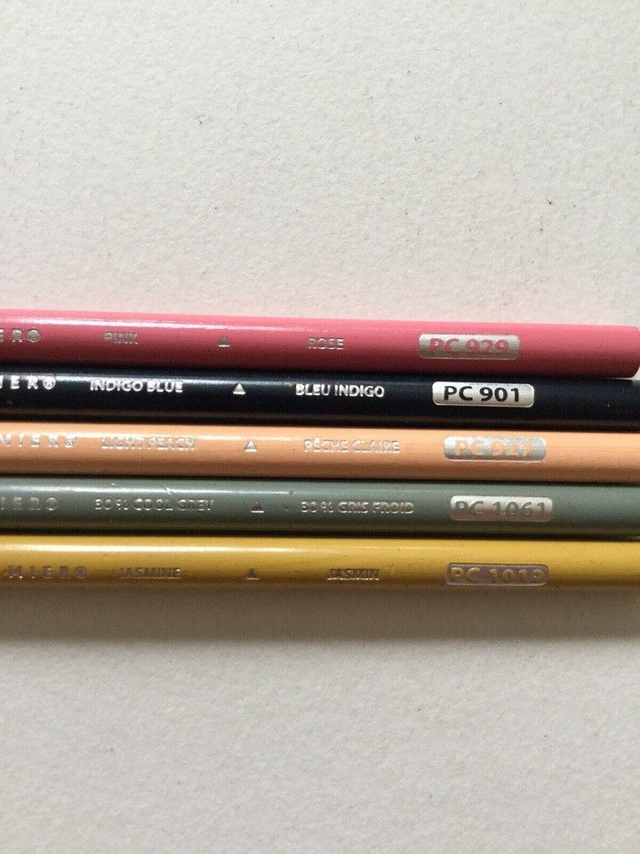 Prismacolor Colored Pencils Pink Indigo Blue Light Peach 30% Cool Grey ...