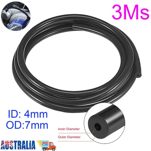 3Meters Nitrile Rubber Vacuum Hose Gas Oil Fuel Line Tube 4MM For Car ...
