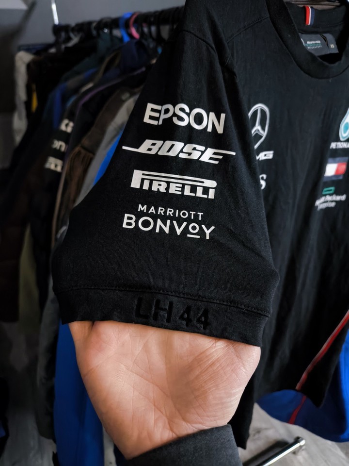 Men's Mercedes-AMG Tommy Motorsport 2019 F1 Team Driver T-Shirt Size XS ...