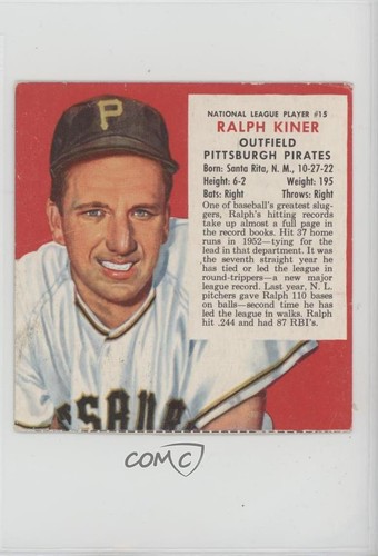 1953 Red Man Tobacco All-Star Team National League Series Cut Tab Ralph ...