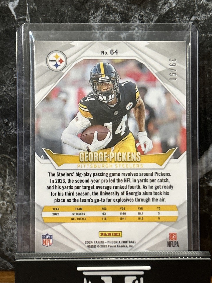 🔥2024 Panini Phoenix - George Pickens - Blue Flare SP Cowboys Star WR🔥 ...
