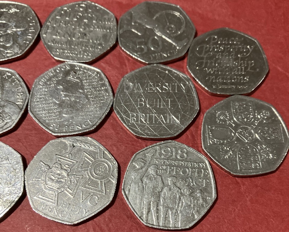 14 x 50p Coins Job Lot All different 50p Rare Set Coin Bundle | eBay UK