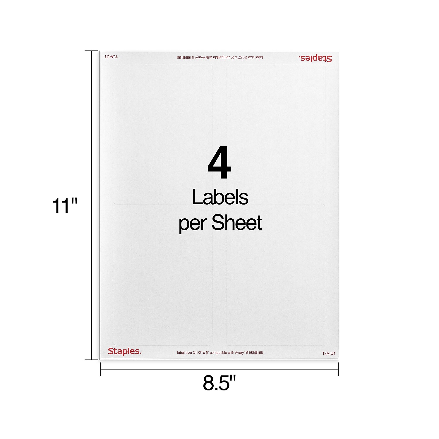 Staples Mailing Labels 3 1/2" X 5" White Avery 5168 for sale online | eBay