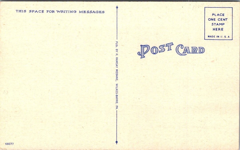 Postcard Center Square From Hamilton Street Looking Toward Pennsylvania ...